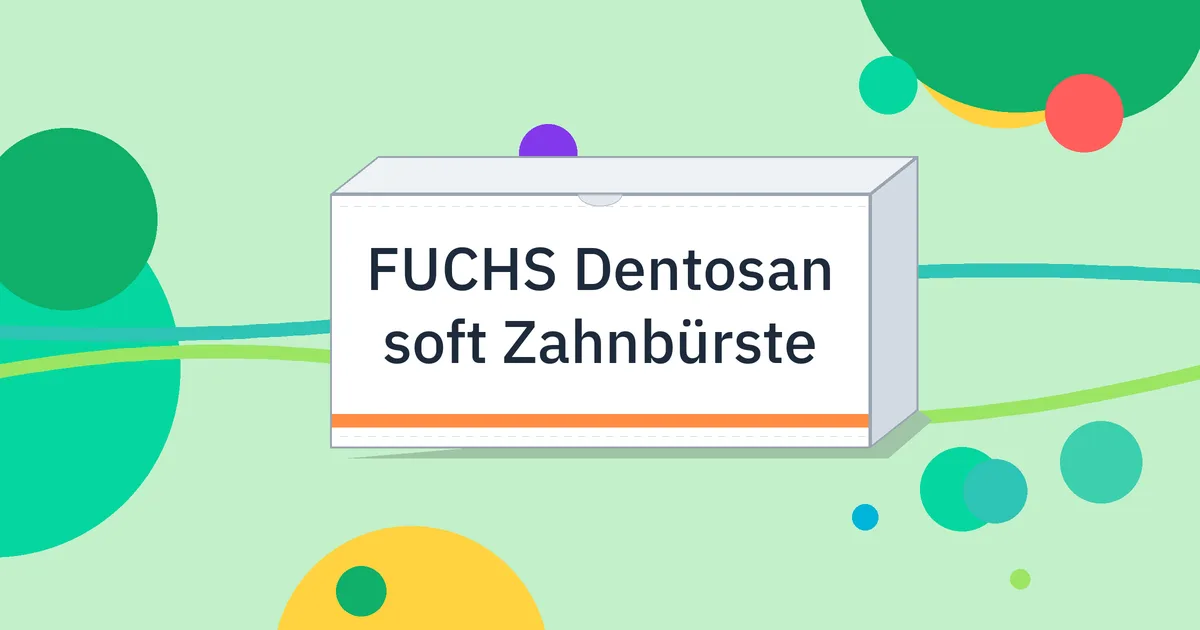 Symbolbild: Packung mit der Aufschrift FUCHS Dentosan soft Zahnbürste (PZN 00320897) – Verfügbarkeit und Bezug in Apotheken in Frankfurt am Main
