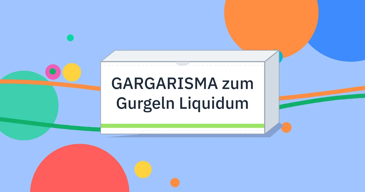 Symbolbild: Packung mit der Aufschrift GARGARISMA zum Gurgeln Liquidum (PZN 08625053) – Verfügbarkeit und Bezug in Apotheken in Frankfurt am Main