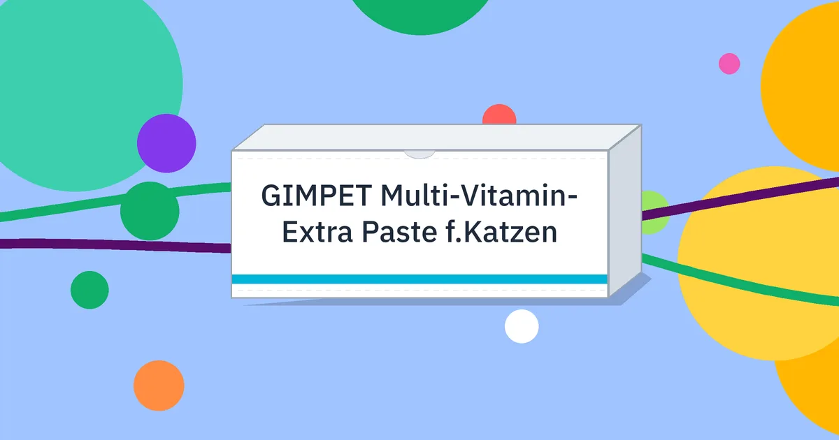 Symbolbild: Packung mit der Aufschrift GIMPET Multi-Vitamin-Extra Paste f.Katzen (PZN 10348655) – Verfügbarkeit und Bezug in Apotheken in Frankfurt am Main