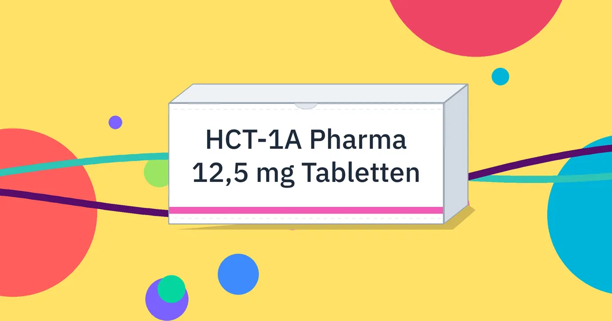 Symbolbild: Packung mit der Aufschrift HCT-1A Pharma 12,5 mg Tabletten (PZN 06453211) – Verfügbarkeit und Bezug in Apotheken in Frankfurt am Main