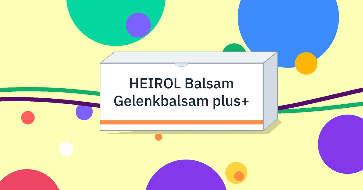 Symbolbild: Packung mit der Aufschrift HEIROL Balsam Gelenkbalsam plus+ (PZN 02019498) – Verfügbarkeit und Bezug in Apotheken in Frankfurt am Main