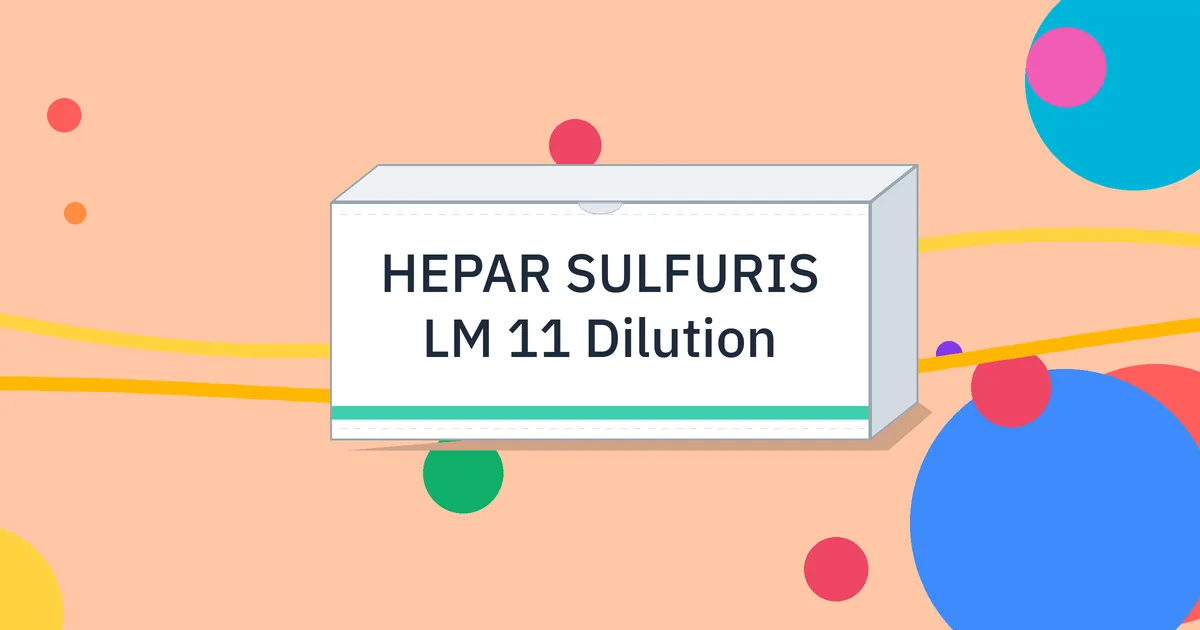 Symbolbild: Packung mit der Aufschrift HEPAR SULFURIS LM 11 Dilution (PZN 12887451) – Verfügbarkeit und Bezug in Apotheken in Frankfurt am Main