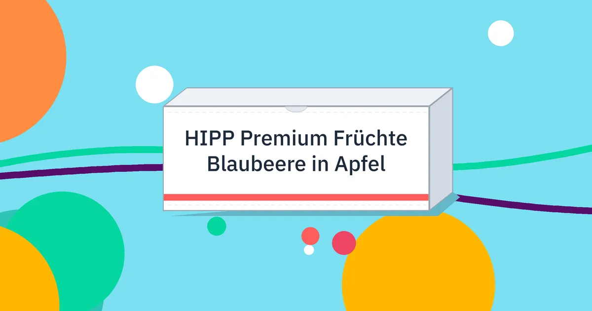 Symbolbild: Packung mit der Aufschrift HIPP Premium Früchte Blaubeere in Apfel (PZN 18435922) – Verfügbarkeit und Bezug in Apotheken in Frankfurt am Main
