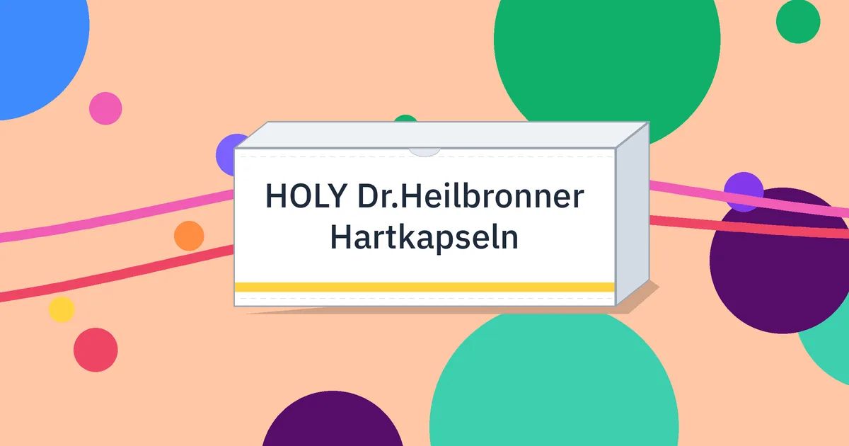 Symbolbild: Packung mit der Aufschrift HOLY Dr.Heilbronner Hartkapseln (PZN 20012169) – Verfügbarkeit und Bezug in Apotheken in Frankfurt am Main