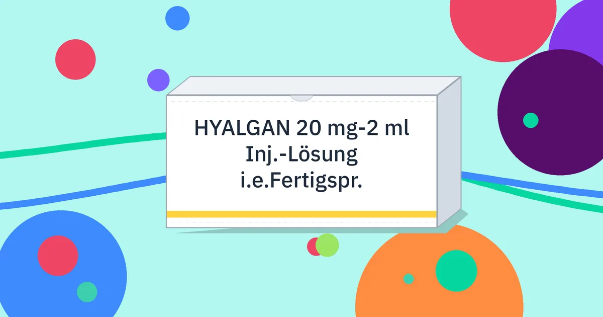 Symbolbild: Packung mit der Aufschrift HYALGAN 20 mg-2 ml Inj.-Lösung i.e.Fertigspr. (PZN 17637799) – Verfügbarkeit und Bezug in Apotheken in Frankfurt am Main