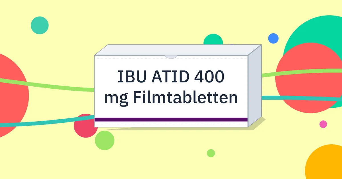 Symbolbild: Packung mit der Aufschrift IBU ATID 400 mg Filmtabletten (PZN 06952486) – Verfügbarkeit und Bezug in Apotheken in Frankfurt am Main