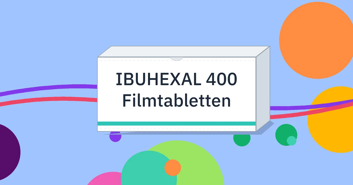 Symbolbild: Packung mit der Aufschrift IBUHEXAL 400 Filmtabletten (PZN 00708992) – Verfügbarkeit und Bezug in Apotheken in Frankfurt am Main