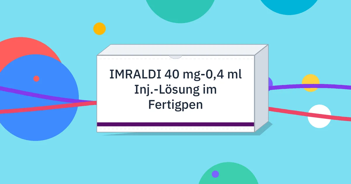 Symbolbild: Packung mit der Aufschrift IMRALDI 40 mg-0,4 ml Inj.-Lösung im Fertigpen (PZN 18437967) – Verfügbarkeit und Bezug in Apotheken in Frankfurt am Main