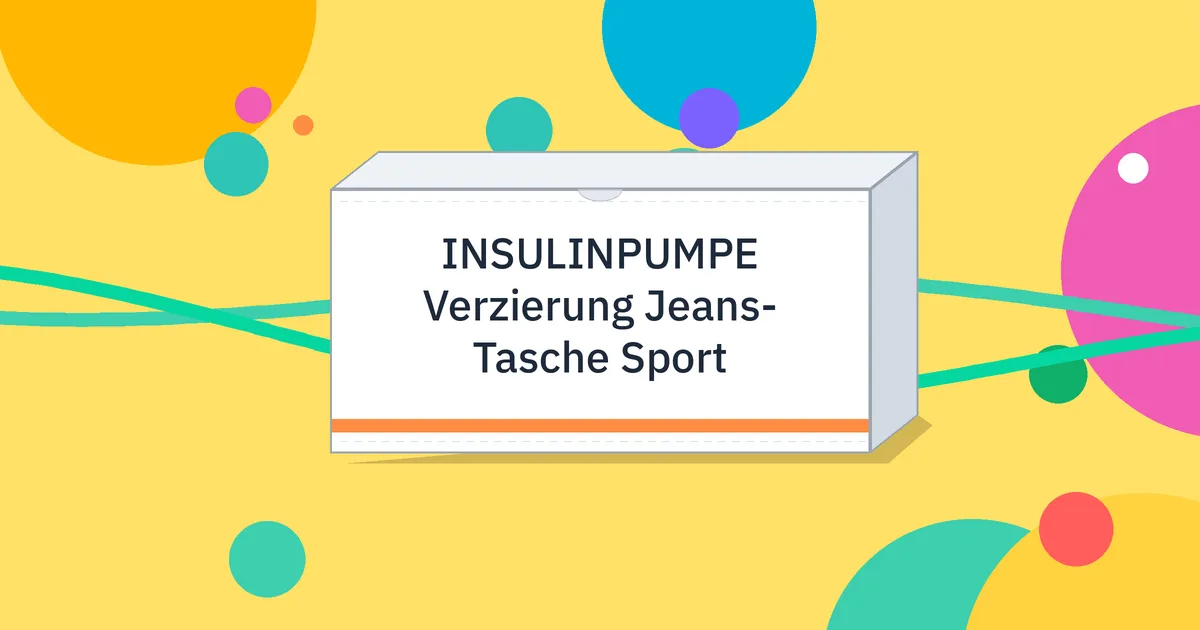 Symbolbild: Packung mit der Aufschrift INSULINPUMPE Verzierung Jeans-Tasche Sport (PZN 10730662) – Verfügbarkeit und Bezug in Apotheken in Frankfurt am Main