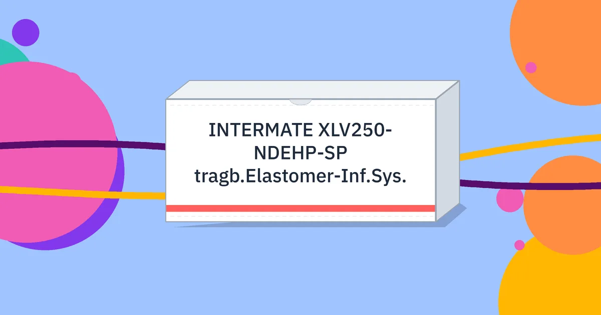 Symbolbild: Packung mit der Aufschrift INTERMATE XLV250-NDEHP-SP tragb.Elastomer-Inf.Sys. (PZN 11046778) – Verfügbarkeit und Bezug in Apotheken in Frankfurt am Main
