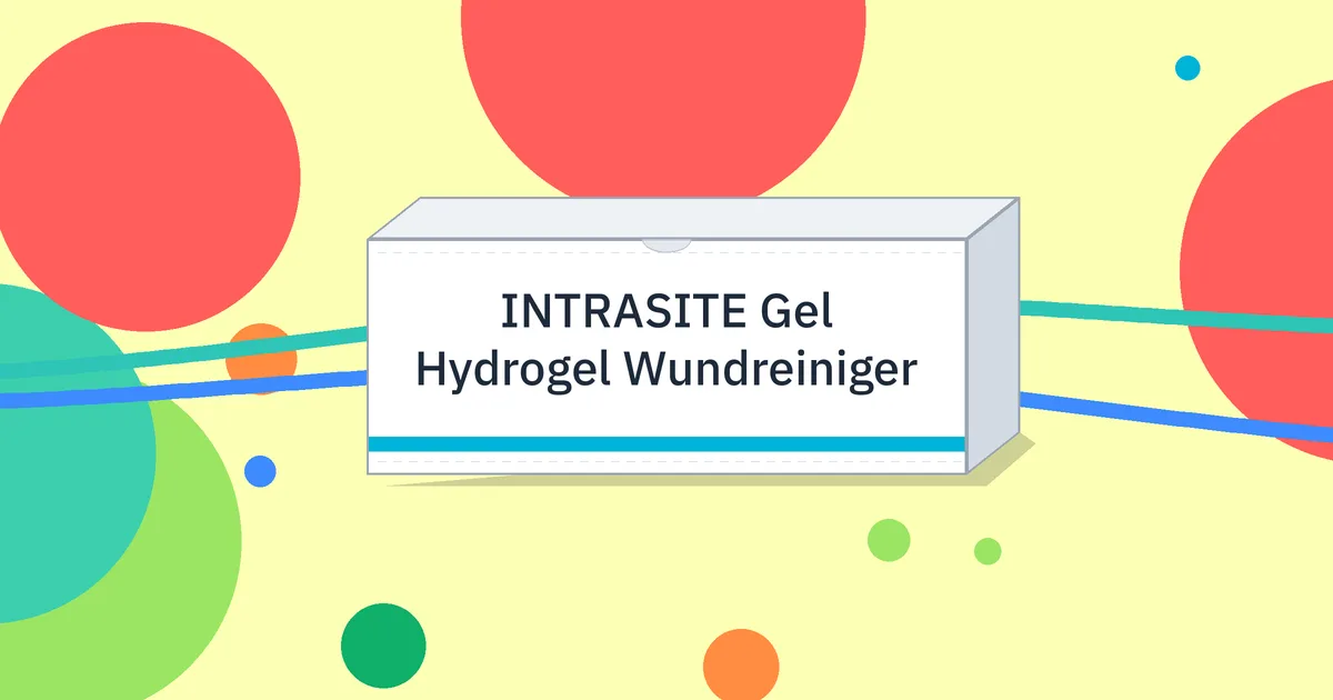 Symbolbild: Packung mit der Aufschrift INTRASITE Gel Hydrogel Wundreiniger (PZN 15403525) – Verfügbarkeit und Bezug in Apotheken in Frankfurt am Main