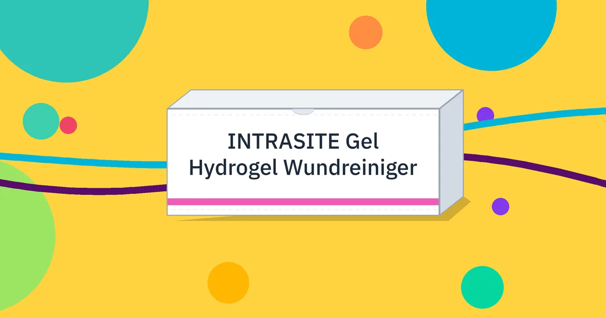 Symbolbild: Packung mit der Aufschrift INTRASITE Gel Hydrogel Wundreiniger (PZN 16511949) – Verfügbarkeit und Bezug in Apotheken in Frankfurt am Main