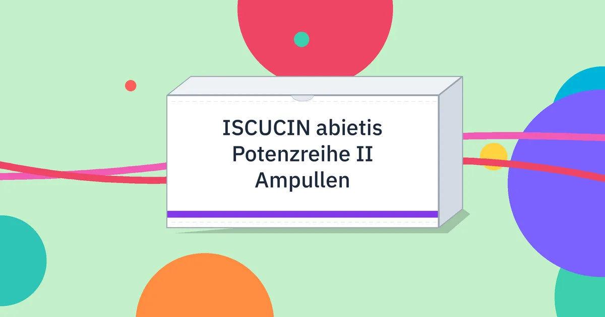 Symbolbild: Packung mit der Aufschrift ISCUCIN abietis Potenzreihe II Ampullen (PZN 04428864) – Verfügbarkeit und Bezug in Apotheken in Frankfurt am Main