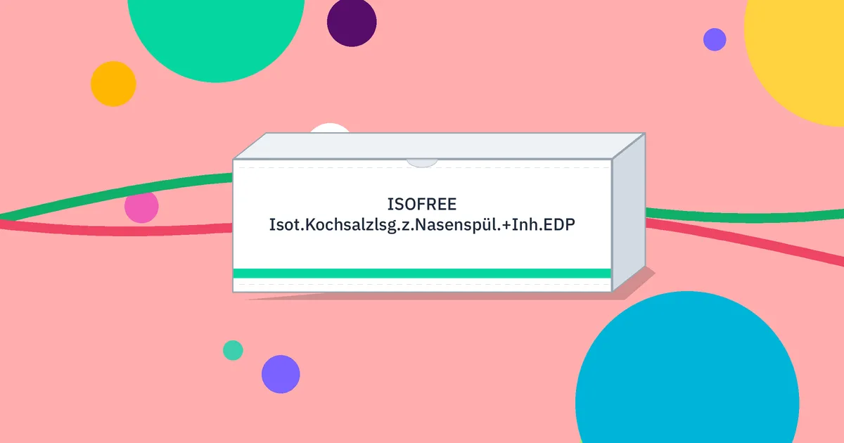 Symbolbild: Packung mit der Aufschrift ISOFREE Isot.Kochsalzlsg.z.Nasenspül.+Inh.EDP (PZN 05453982) – Verfügbarkeit und Bezug in Apotheken in Frankfurt am Main