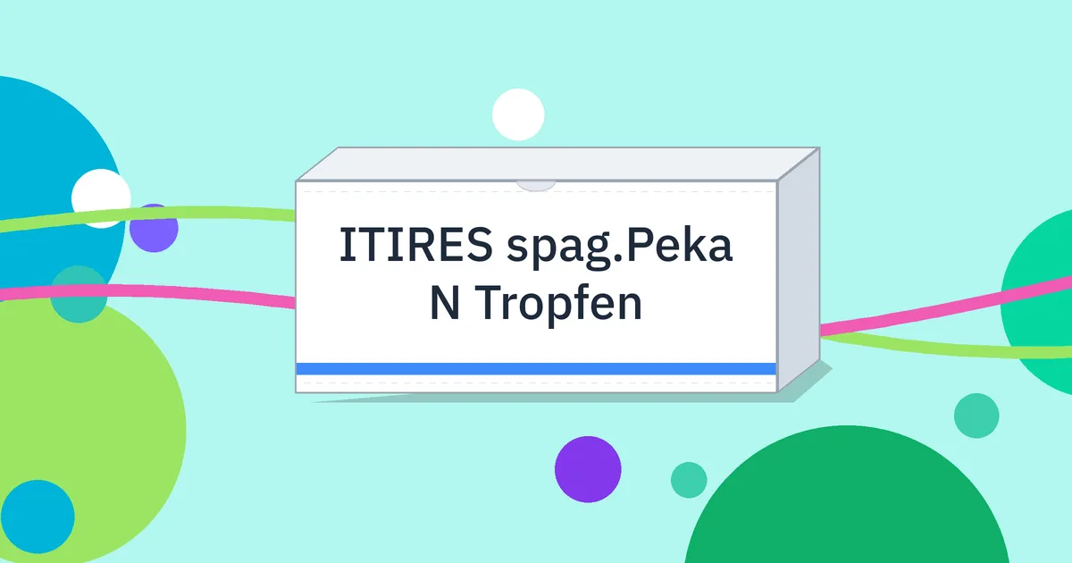 Symbolbild: Packung mit der Aufschrift ITIRES spag.Peka N Tropfen (PZN 09684342) – Verfügbarkeit und Bezug in Apotheken in Frankfurt am Main