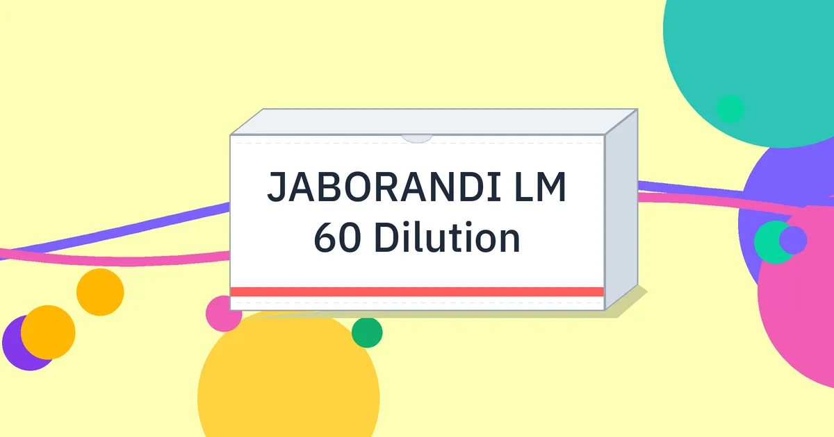 Symbolbild: Packung mit der Aufschrift JABORANDI LM 60 Dilution (PZN 12915503) – Verfügbarkeit und Bezug in Apotheken in Frankfurt am Main