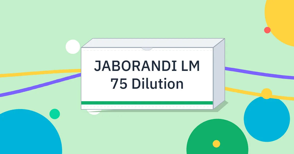 Symbolbild: Packung mit der Aufschrift JABORANDI LM 75 Dilution (PZN 12915526) – Verfügbarkeit und Bezug in Apotheken in Frankfurt am Main