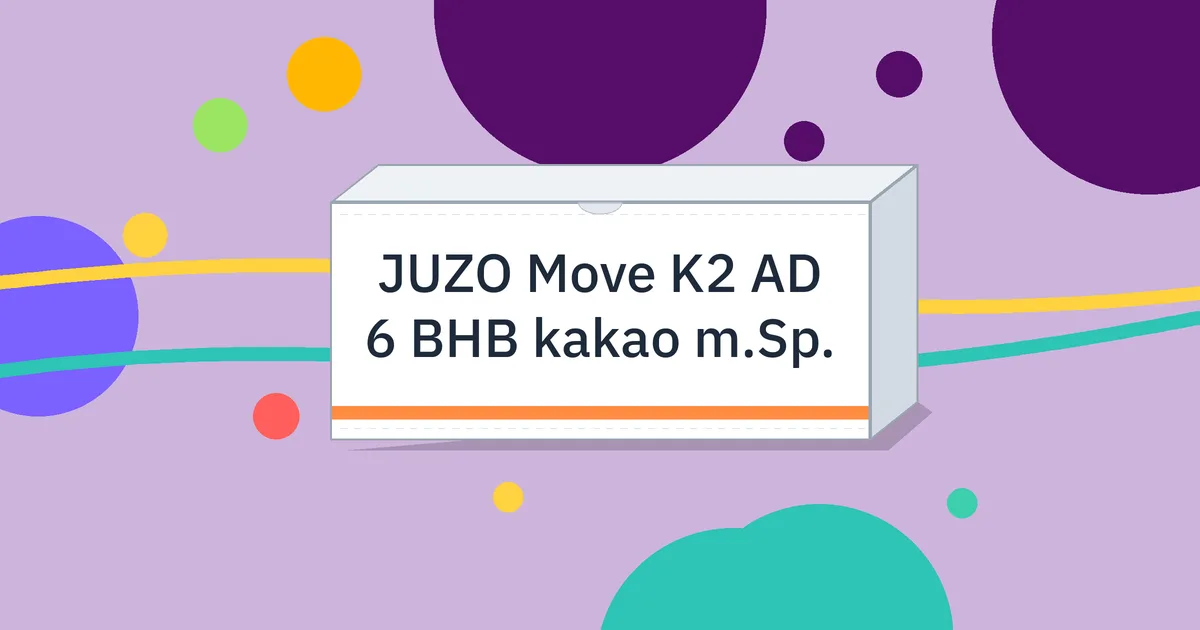 Symbolbild: Packung mit der Aufschrift JUZO Move K2 AD 6 BHB kakao m.Sp. (PZN 18539449) – Verfügbarkeit und Bezug in Apotheken in Frankfurt am Main