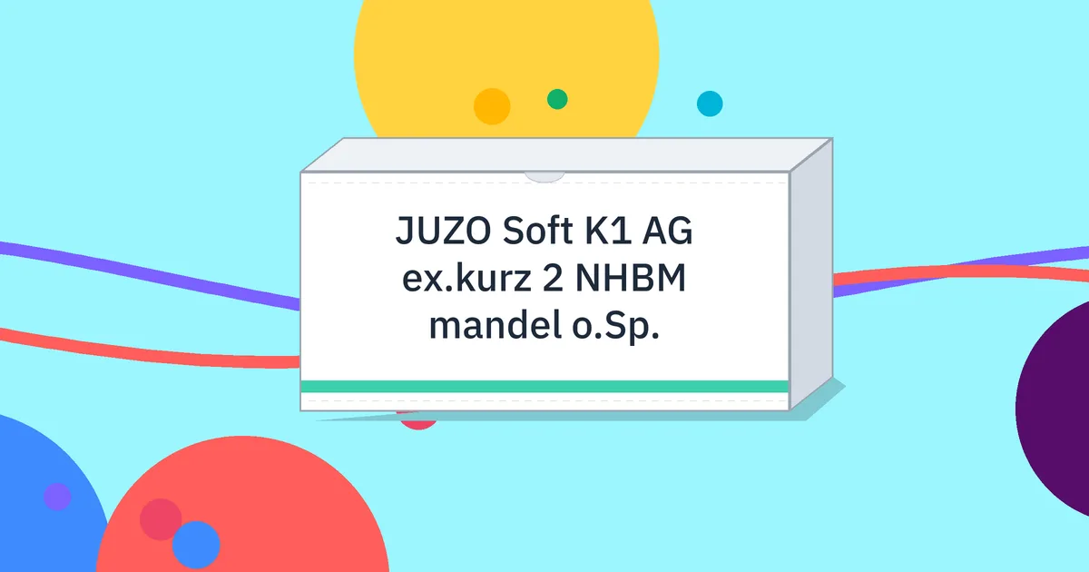 Symbolbild: Packung mit der Aufschrift JUZO Soft K1 AG ex.kurz 2 NHBM mandel o.Sp. (PZN 15000537) – Verfügbarkeit und Bezug in Apotheken in Frankfurt am Main