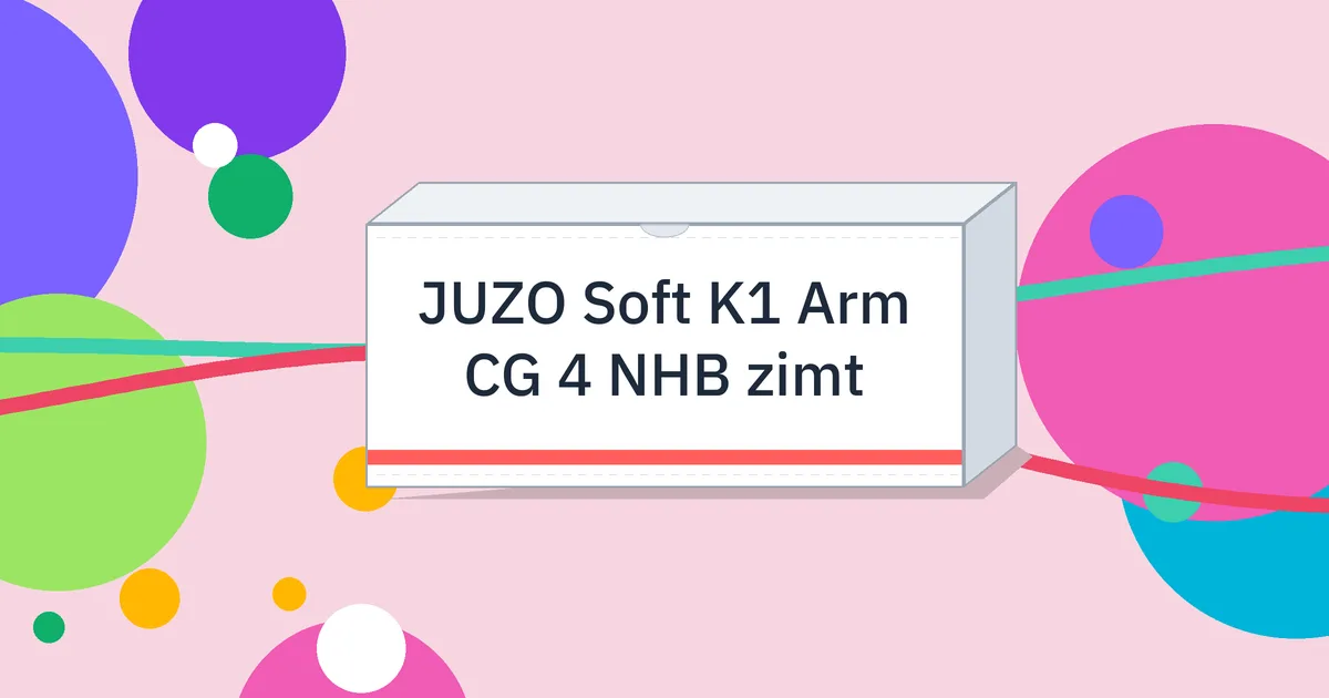 Symbolbild: Packung mit der Aufschrift JUZO Soft K1 Arm CG 4 NHB zimt (PZN 15507012) – Verfügbarkeit und Bezug in Apotheken in Frankfurt am Main