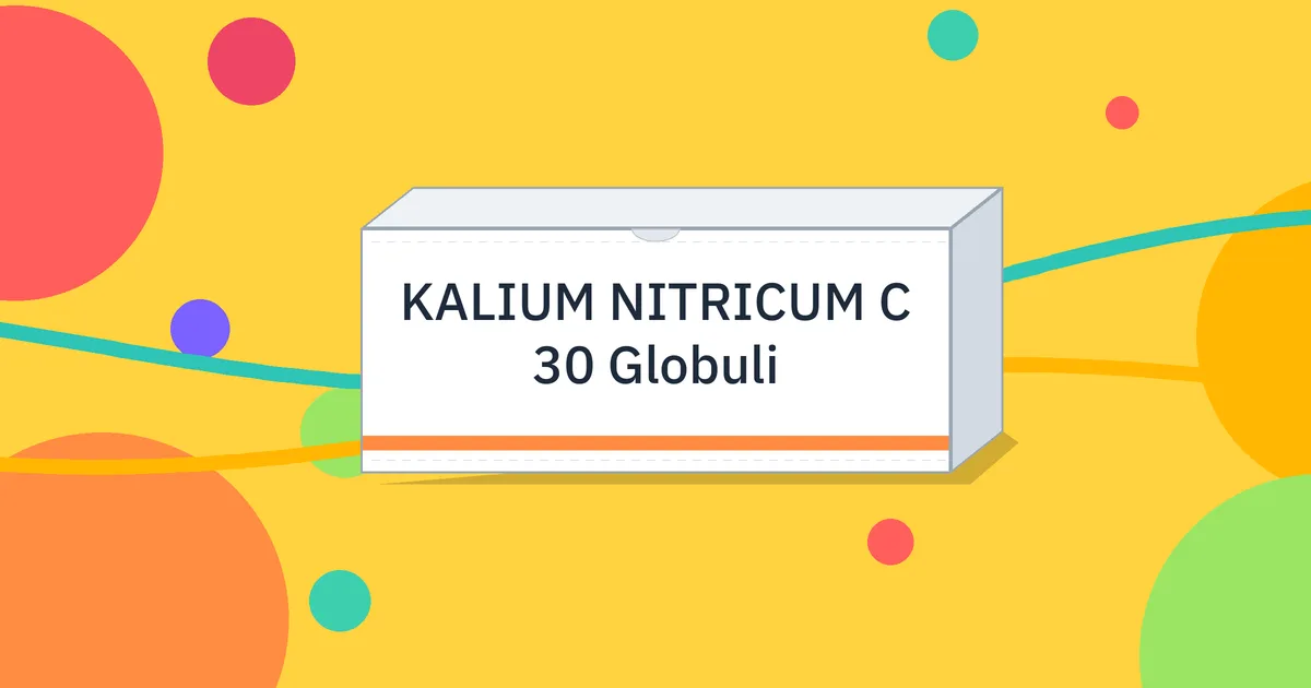 Symbolbild: Packung mit der Aufschrift KALIUM NITRICUM C 30 Globuli (PZN 07171294) – Verfügbarkeit und Bezug in Apotheken in Frankfurt am Main
