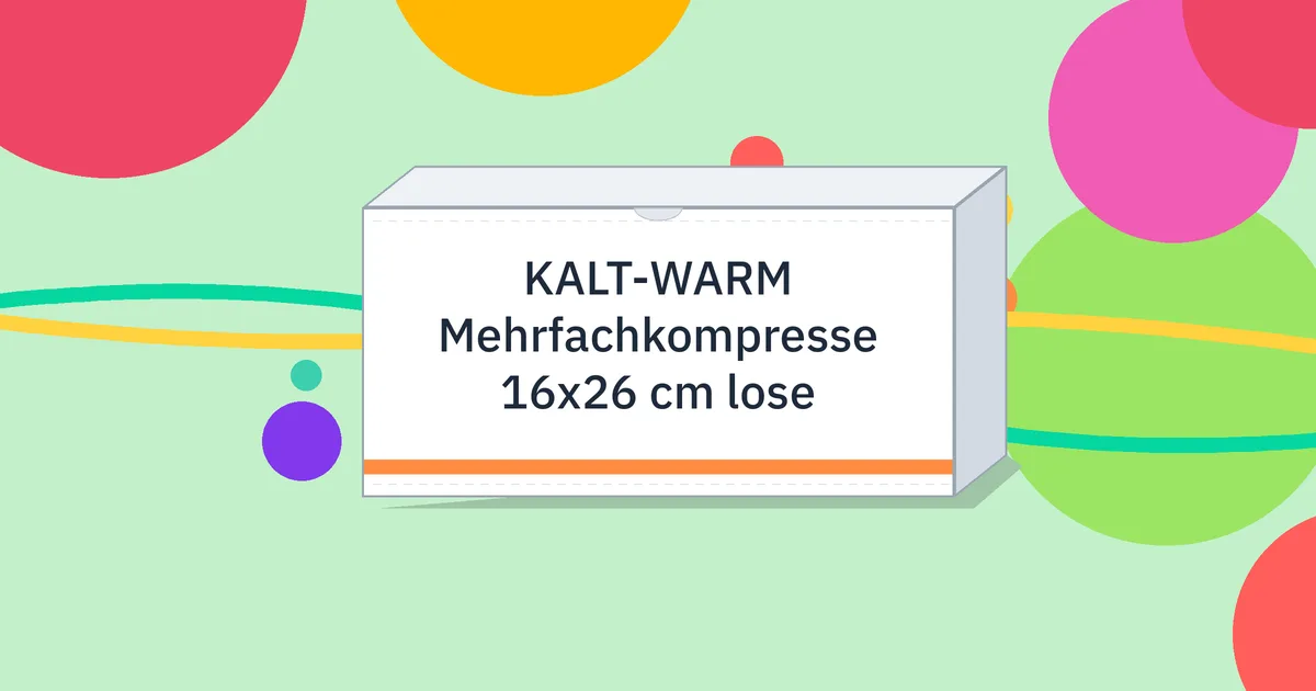 Symbolbild: Packung mit der Aufschrift KALT-WARM Mehrfachkompresse 16x26 cm lose (PZN 03645223) – Verfügbarkeit und Bezug in Apotheken in Frankfurt am Main