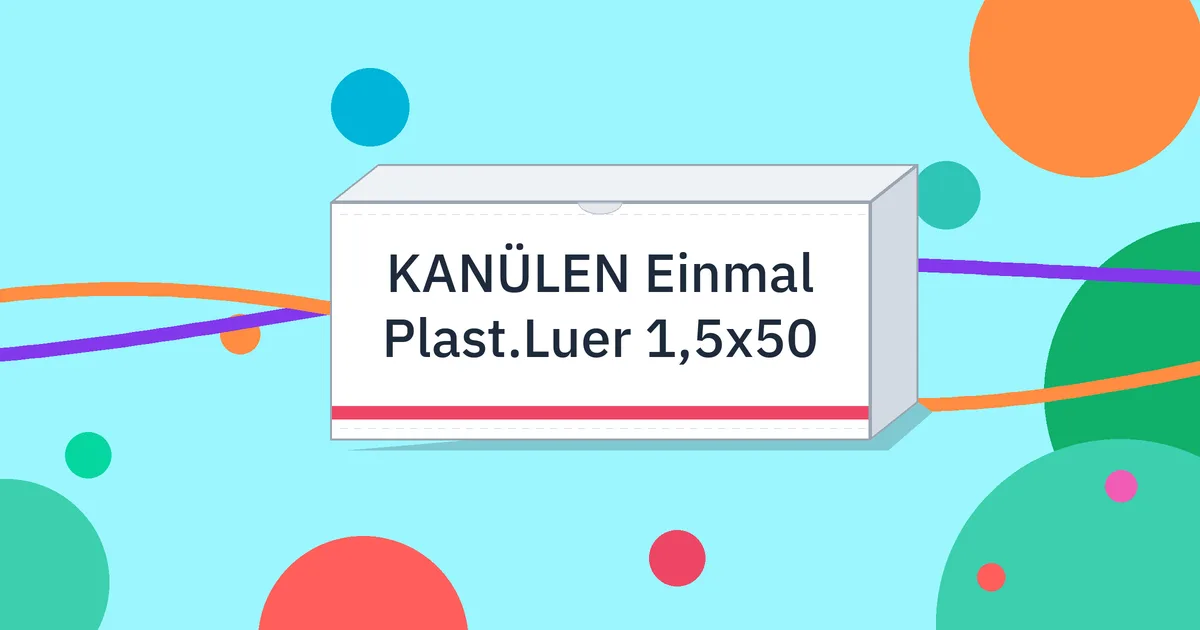 Symbolbild: Packung mit der Aufschrift KANÜLEN Einmal Plast.Luer 1,5x50 (PZN 02440677) – Verfügbarkeit und Bezug in Apotheken in Frankfurt am Main