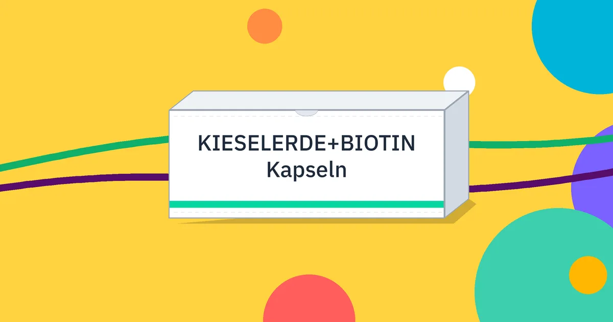 Symbolbild: Packung mit der Aufschrift KIESELERDE+BIOTIN Kapseln (PZN 16317035) – Verfügbarkeit und Bezug in Apotheken in Frankfurt am Main