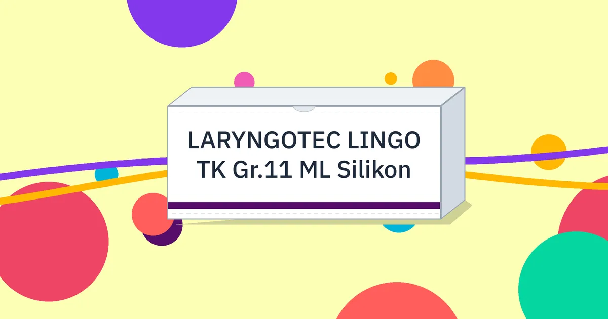 Symbolbild: Packung mit der Aufschrift LARYNGOTEC LINGO TK Gr.11 ML Silikon (PZN 03309637) – Verfügbarkeit und Bezug in Apotheken in Frankfurt am Main