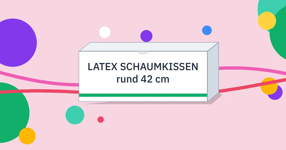 Symbolbild: Packung mit der Aufschrift LATEX SCHAUMKISSEN rund 42 cm (PZN 02685516) – Verfügbarkeit und Bezug in Apotheken in Frankfurt am Main