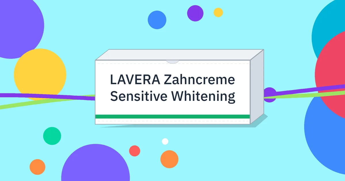 Symbolbild: Packung mit der Aufschrift LAVERA Zahncreme Sensitive Whitening (PZN 17928634) – Verfügbarkeit und Bezug in Apotheken in Frankfurt am Main