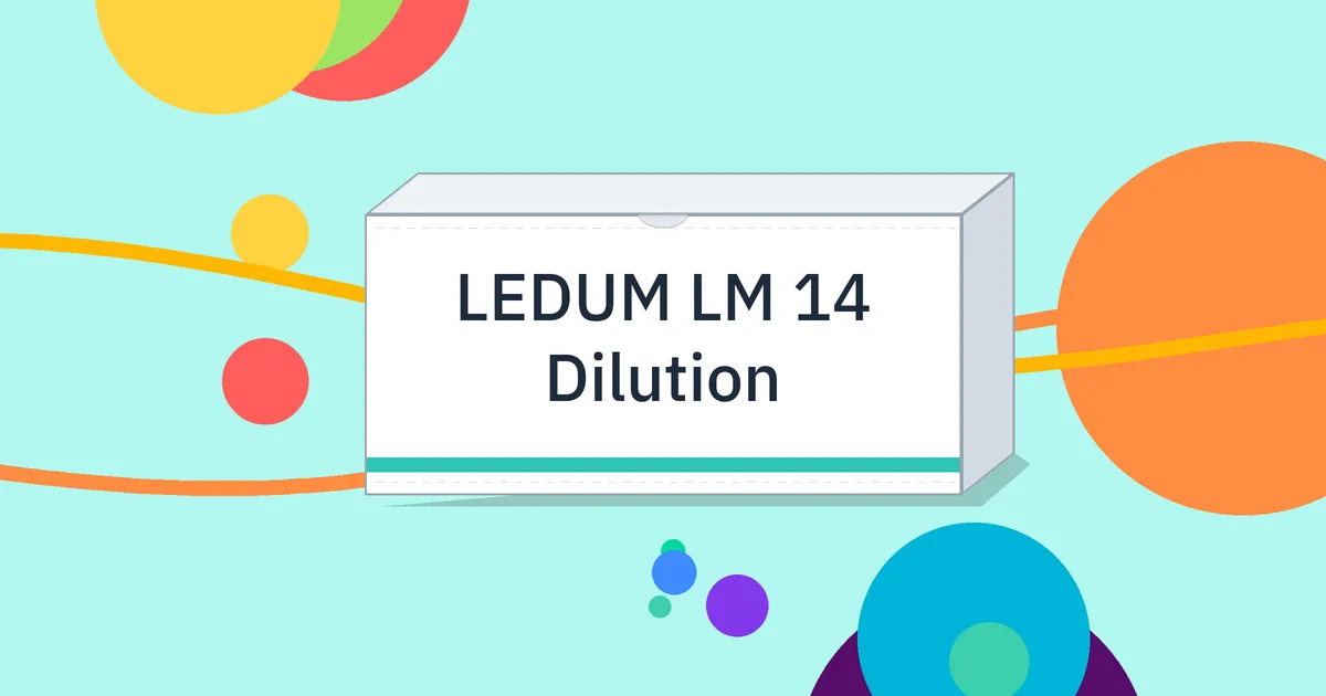 Symbolbild: Packung mit der Aufschrift LEDUM LM 14 Dilution (PZN 12930224) – Verfügbarkeit und Bezug in Apotheken in Frankfurt am Main
