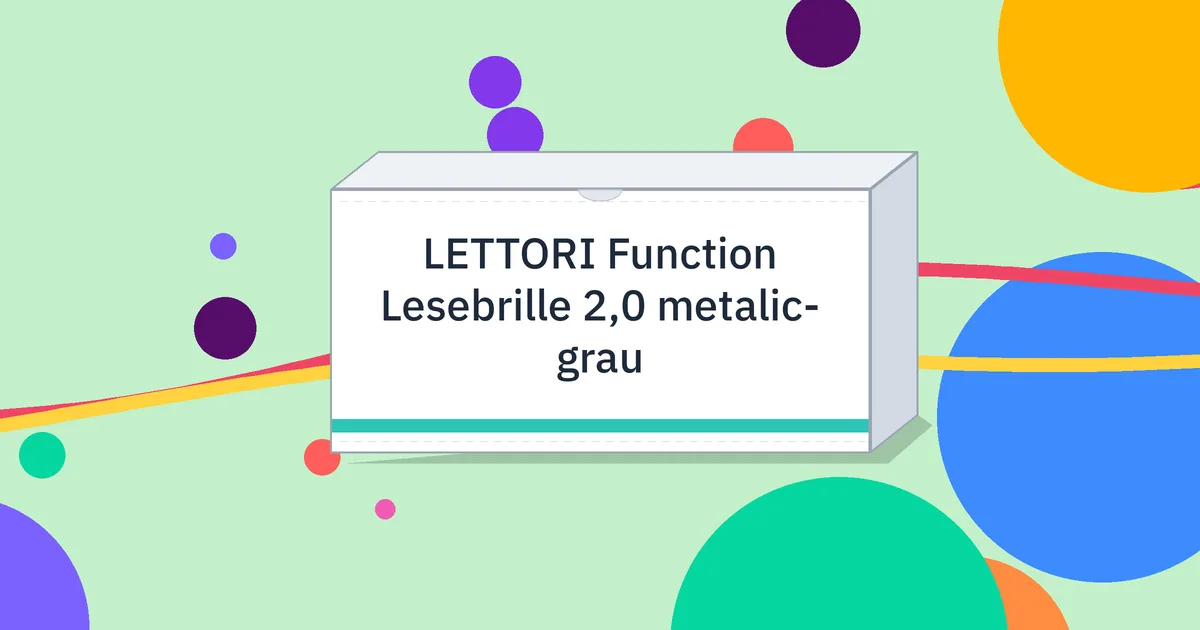 Symbolbild: Packung mit der Aufschrift LETTORI Function Lesebrille 2,0 metalic-grau (PZN 11056819) – Verfügbarkeit und Bezug in Apotheken in Frankfurt am Main