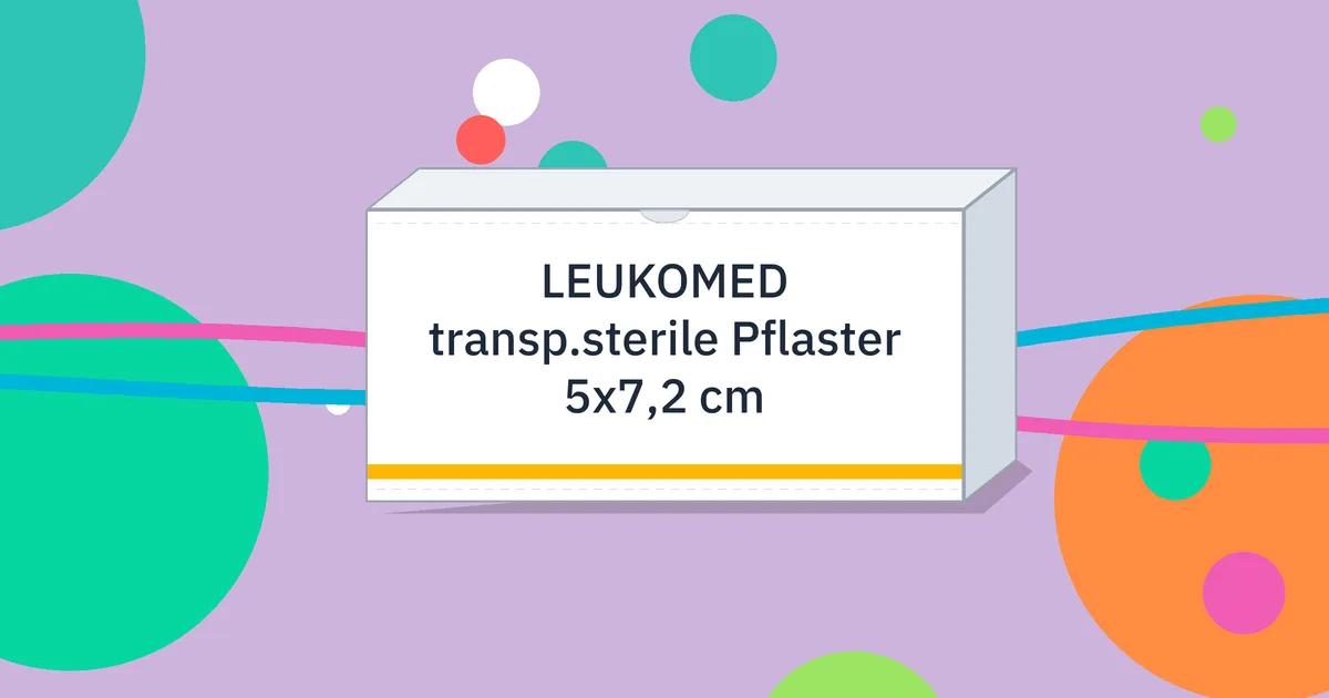 Symbolbild: Packung mit der Aufschrift LEUKOMED transp.sterile Pflaster 5x7,2 cm (PZN 01050951) – Verfügbarkeit und Bezug in Apotheken in Frankfurt am Main