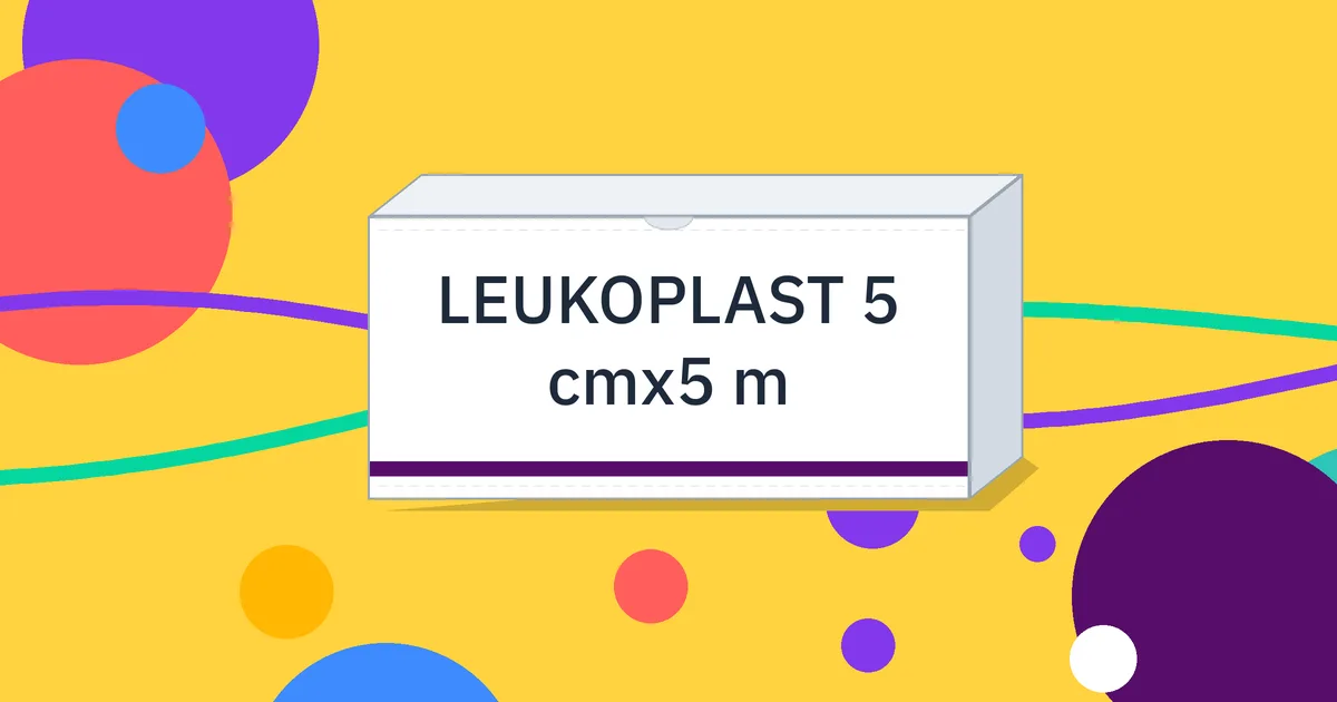 Symbolbild: Packung mit der Aufschrift LEUKOPLAST 5 cmx5 m (PZN 05529509) – Verfügbarkeit und Bezug in Apotheken in Frankfurt am Main