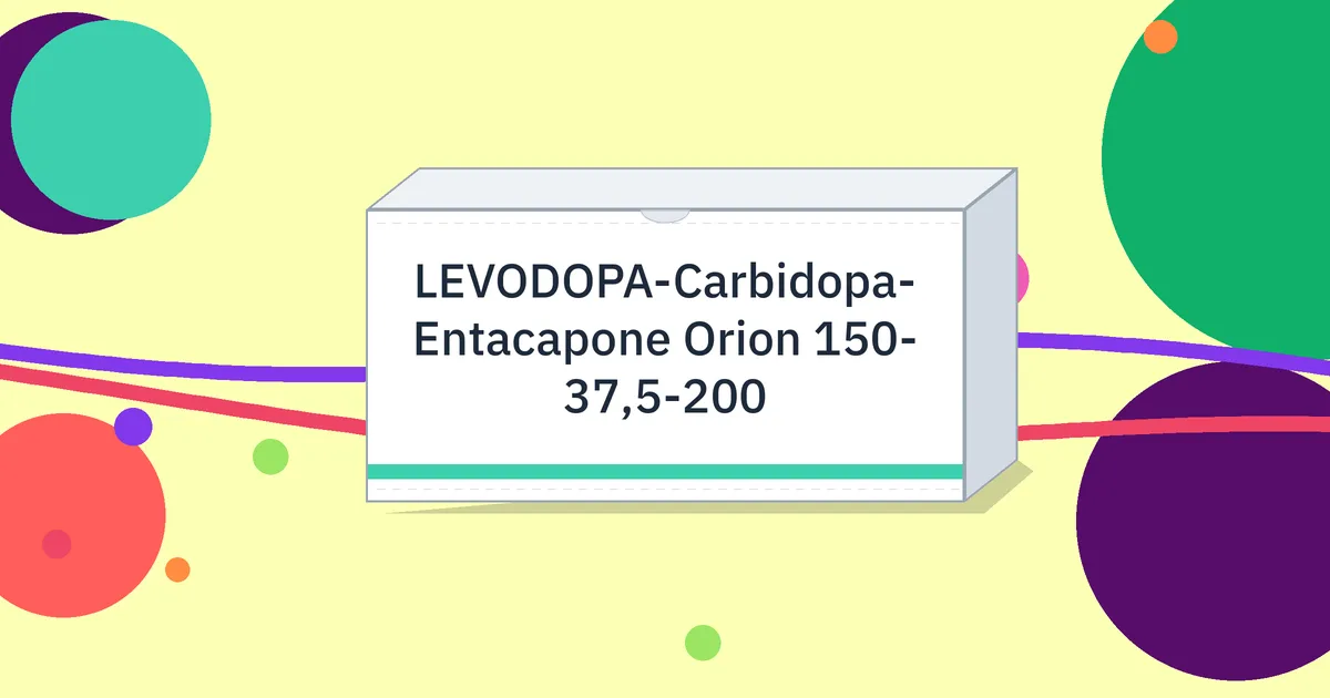 Symbolbild: Packung mit der Aufschrift LEVODOPA-Carbidopa-Entacapone Orion 150-37,5-200 (PZN 10057260) – Verfügbarkeit und Bezug in Apotheken in Frankfurt am Main