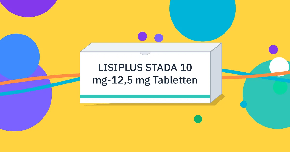 Symbolbild: Packung mit der Aufschrift LISIPLUS STADA 10 mg-12,5 mg Tabletten (PZN 02332574) – Verfügbarkeit und Bezug in Apotheken in Frankfurt am Main