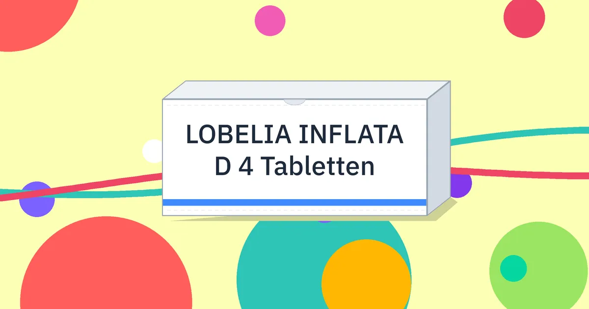 Symbolbild: Packung mit der Aufschrift LOBELIA INFLATA D 4 Tabletten (PZN 02633117) – Verfügbarkeit und Bezug in Apotheken in Frankfurt am Main
