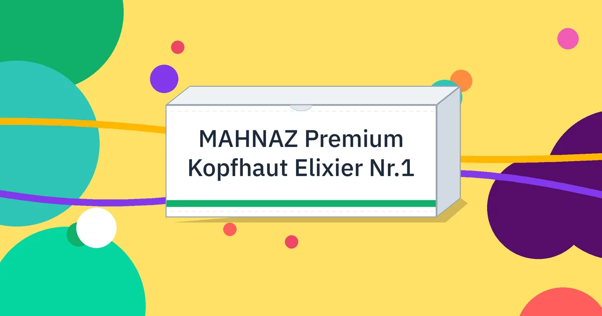 Symbolbild: Packung mit der Aufschrift MAHNAZ Premium Kopfhaut Elixier Nr.1 (PZN 12469133) – Verfügbarkeit und Bezug in Apotheken in Frankfurt am Main