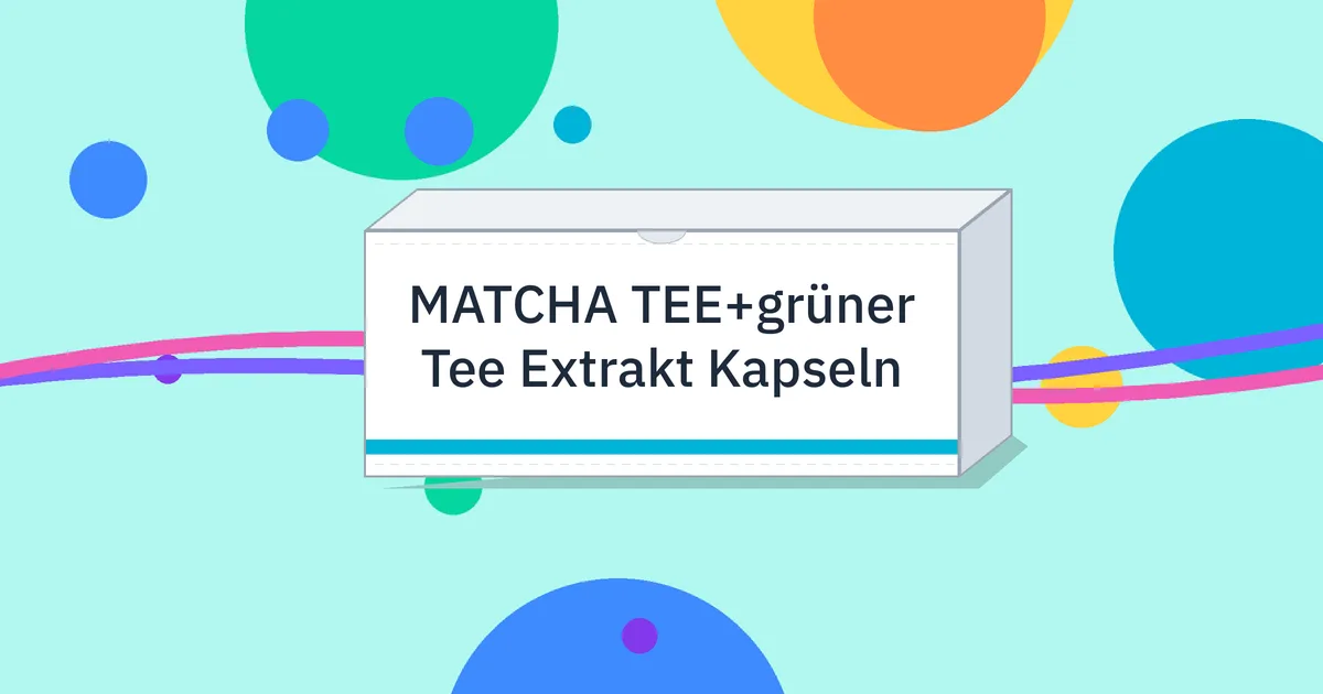 Symbolbild: Packung mit der Aufschrift MATCHA TEE+grüner Tee Extrakt Kapseln (PZN 17824998) – Verfügbarkeit und Bezug in Apotheken in Frankfurt am Main