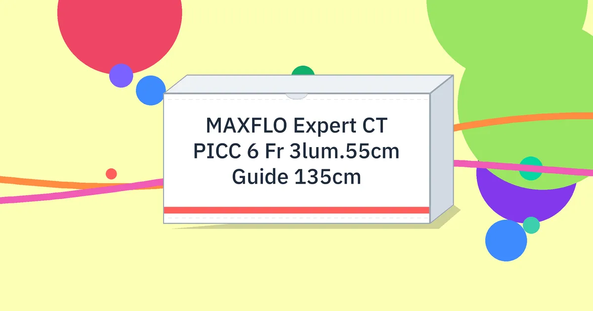 Symbolbild: Packung mit der Aufschrift MAXFLO Expert CT PICC 6 Fr 3lum.55cm Guide 135cm (PZN 15209645) – Verfügbarkeit und Bezug in Apotheken in Frankfurt am Main