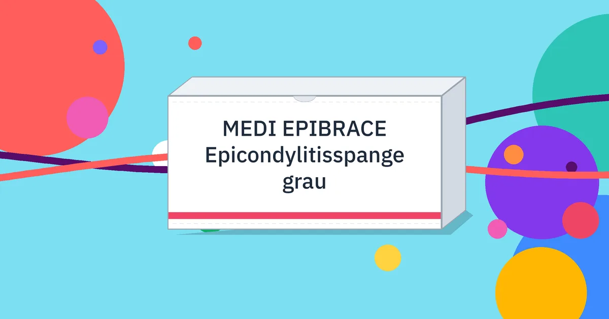 Symbolbild: Packung mit der Aufschrift MEDI EPIBRACE Epicondylitisspange grau (PZN 15315063) – Verfügbarkeit und Bezug in Apotheken in Frankfurt am Main