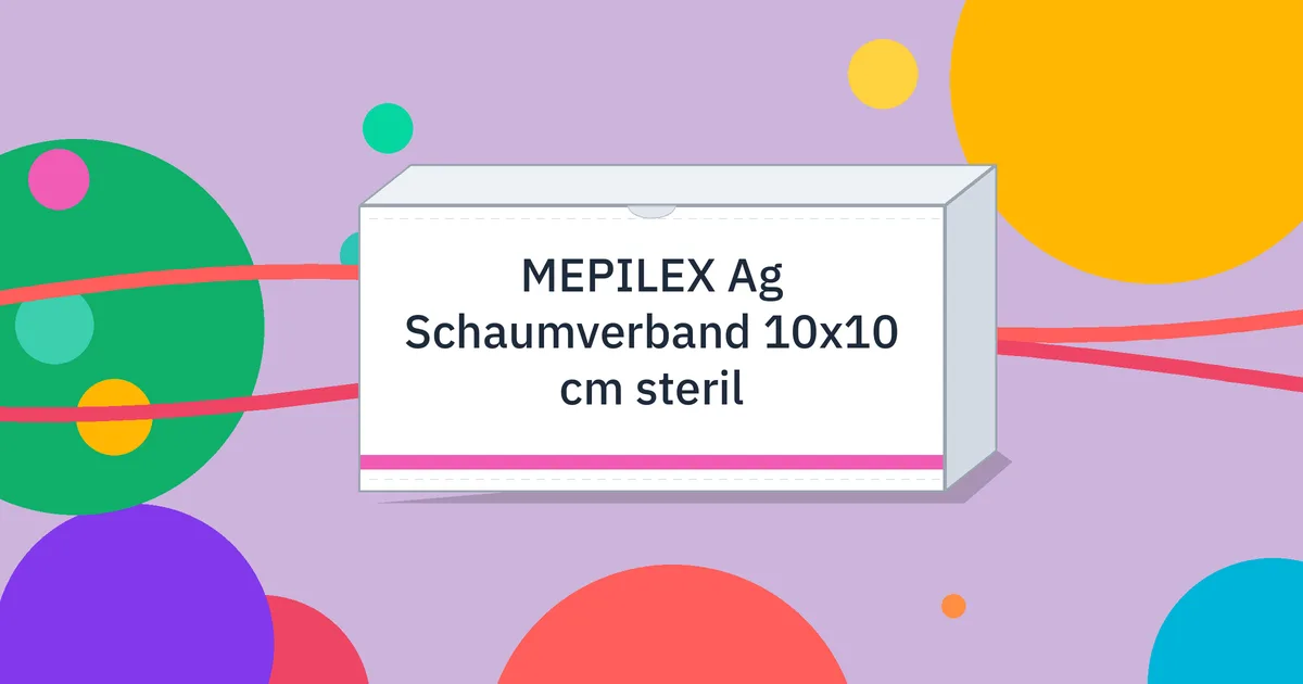 Symbolbild: Packung mit der Aufschrift MEPILEX Ag Schaumverband 10x10 cm steril (PZN 11219919) – Verfügbarkeit und Bezug in Apotheken in Frankfurt am Main