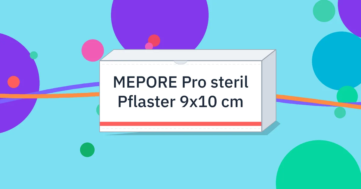 Symbolbild: Packung mit der Aufschrift MEPORE Pro steril Pflaster 9x10 cm (PZN 07126856) – Verfügbarkeit und Bezug in Apotheken in Frankfurt am Main