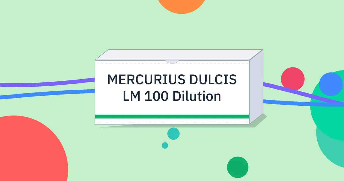 Symbolbild: Packung mit der Aufschrift MERCURIUS DULCIS LM 100 Dilution (PZN 12951657) – Verfügbarkeit und Bezug in Apotheken in Frankfurt am Main