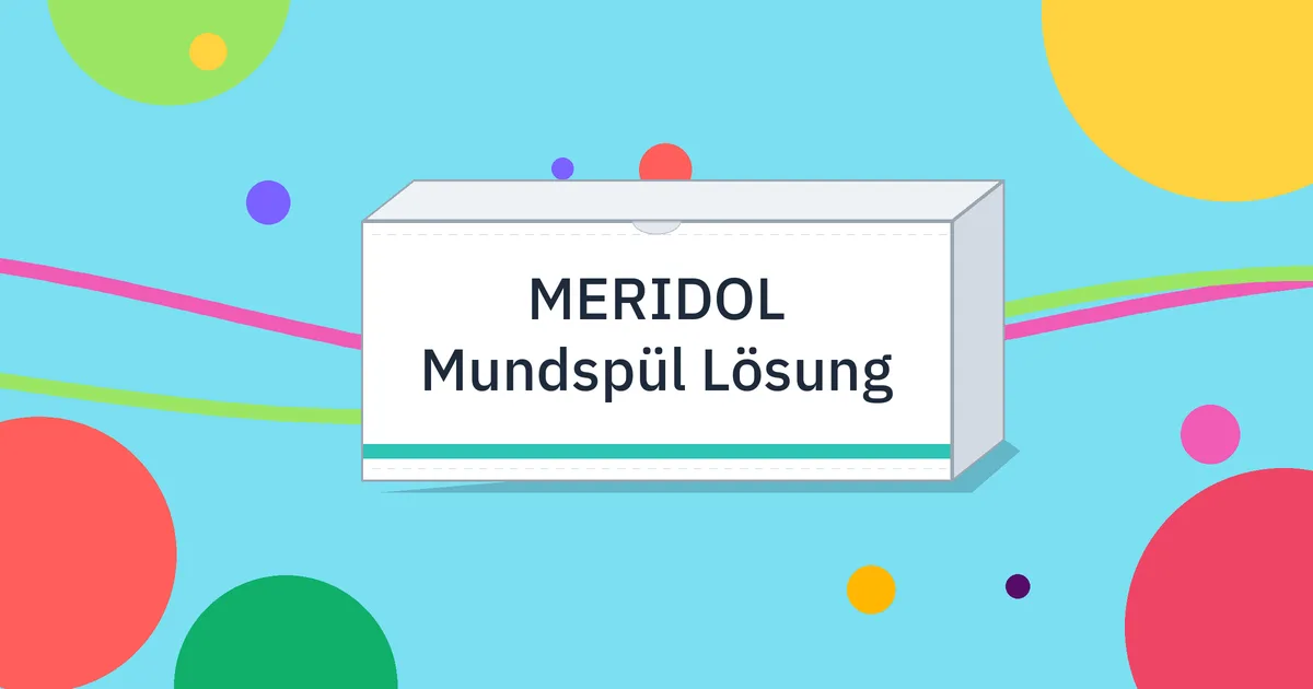 Symbolbild: Packung mit der Aufschrift MERIDOL Mundspül Lösung (PZN 03713120) – Verfügbarkeit und Bezug in Apotheken in Frankfurt am Main