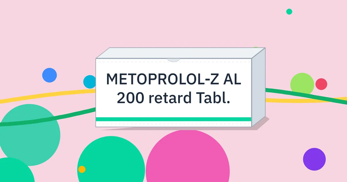 Symbolbild: Packung mit der Aufschrift METOPROLOL-Z AL 200 retard Tabl. (PZN 03353101) – Verfügbarkeit und Bezug in Apotheken in Frankfurt am Main