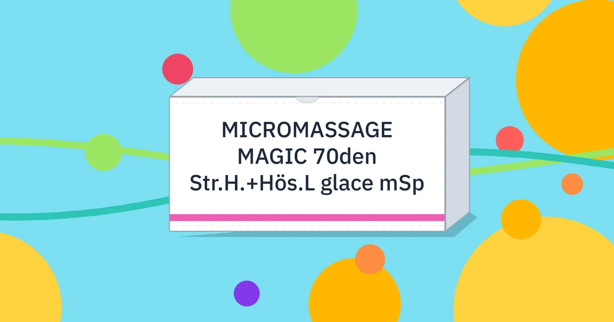 Symbolbild: Packung mit der Aufschrift MICROMASSAGE MAGIC 70den Str.H.+Hös.L glace mSp (PZN 03990888) – Verfügbarkeit und Bezug in Apotheken in Frankfurt am Main