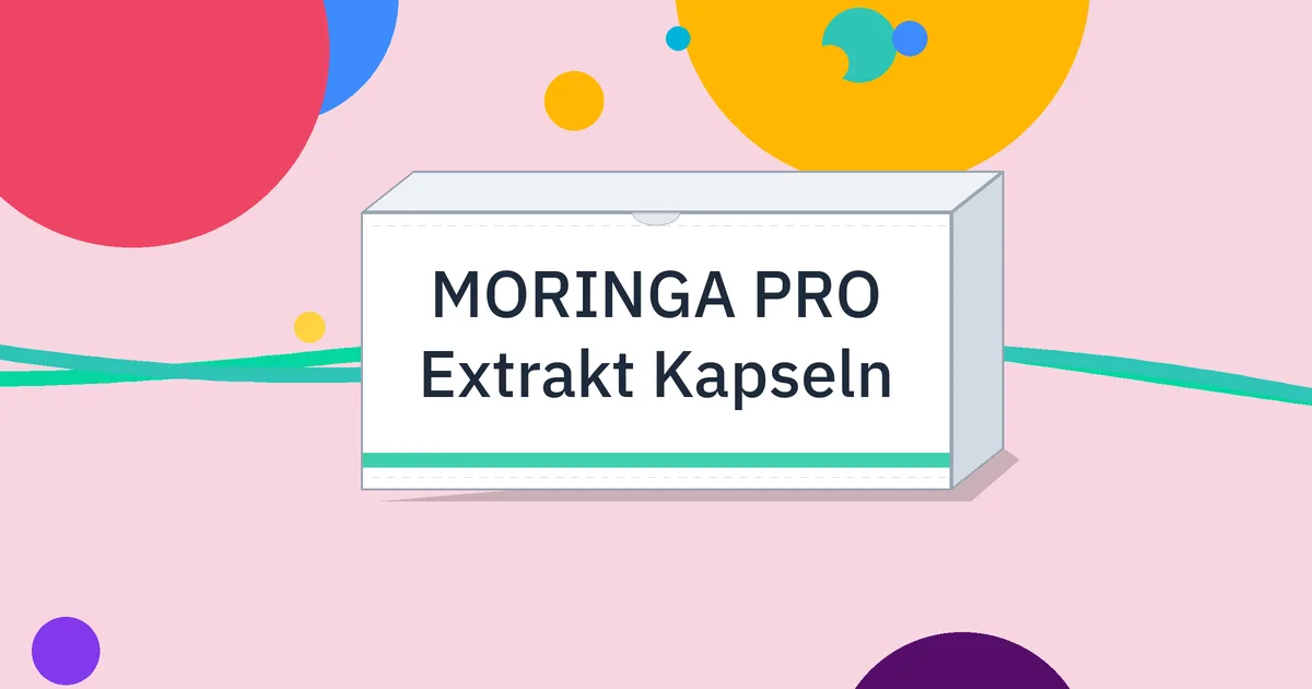 Symbolbild: Packung mit der Aufschrift MORINGA PRO Extrakt Kapseln (PZN 12541646) – Verfügbarkeit und Bezug in Apotheken in Frankfurt am Main