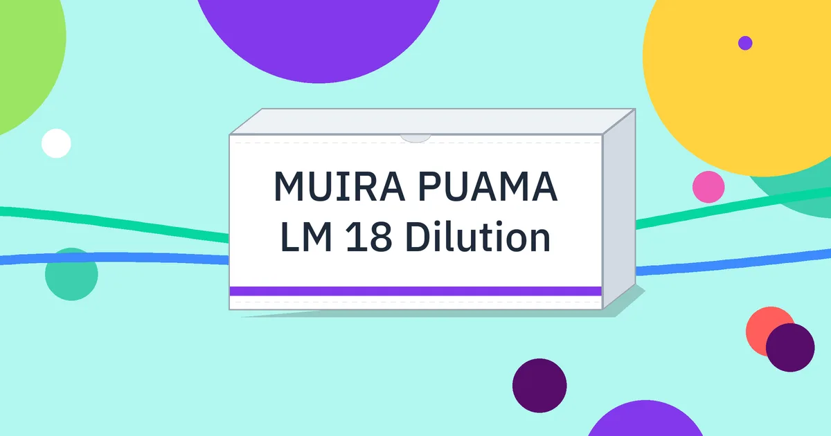 Symbolbild: Packung mit der Aufschrift MUIRA PUAMA LM 18 Dilution (PZN 13611277) – Verfügbarkeit und Bezug in Apotheken in Frankfurt am Main